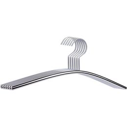 Kleiderb&uuml;gel Pieperconcept "Piatto", grau (chromfarben), B:45cm H:17cm T:1,3cm, Metall, Kleiderb&uuml;gel, Kleiderb&uuml;gel