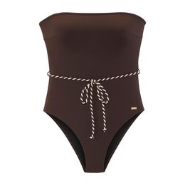 Copenhagen Studios Badeanzug 'Emma' chocolate Gr. 42 Cup A/B. Mit Kontrastbes&auml;tze. Nachhaltig.