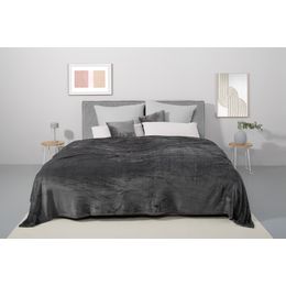 Tagesdecke OTTO HOME "Desner3", anthrazit, B:140cm L:210cm, Polyester, Tagesdecken, mit Cashmere-Touch, viele Farben erh&auml;ltlich, Decke ab 140x210 cm