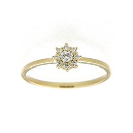Firetti Goldring Damen Gr&ouml;&szlig;e 60 gold / wei&szlig;