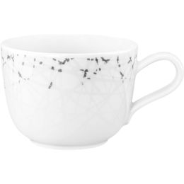 Tasse Seltmann Weiden "Liberty Brace", wei&szlig;, grau, B:11,6cm H:6,4cm &Oslash;:8,7cm, Porzellan, Trinkgef&auml;&szlig;e, Tasse, Kaffeetasse