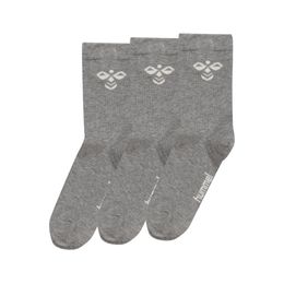 Hummel Socken 'Sutton' M&auml;dchen Gr&ouml;&szlig;e 32/36 graumeliert / wei&szlig;