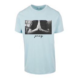 Mister Tee Shirt 'Pray' male size XS Smoke blue / Grey / Graphite / Light grey