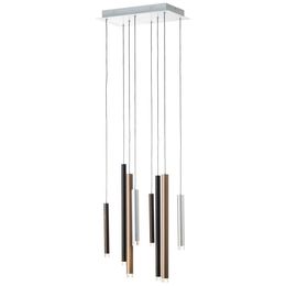 Brilliant Pendelleuchte "Cembalo", braun (braun, kaffee), 8, H: 180cm, 1 Stk., Leuchten, LED H&auml;ngelampe 8flg braun/Kaffee, Pendelleuchte
