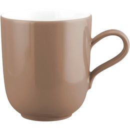 Becher Seltmann Weiden "Liberty Pure Colors", cocoa braun, B:12,2cm H:10cm &Oslash;:8,6cm, Porzellan, Trinkgef&auml;&szlig;e, Becher, Kaffeebecher, Tasse