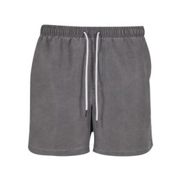 Badeshorts Urban Classics "Urban Classics Washed Swim Shorts", Herren, Gr. L, US-Gr&ouml;&szlig;en, magnet, 100% Polyester, Badehosen Badeshorts