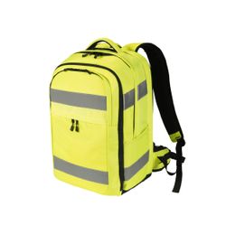 Dicota Hi-Vis - Rucksack - 32 - 38 Liter - Thermoplastisches Polyurethan (TPU), 600D RPET - Gelb