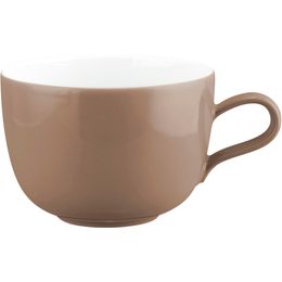 Tasse Seltmann Weiden "Liberty Pure Colors", cocoa braun, B:13,3cm H:7,4cm &Oslash;:10,3cm, Porzellan, Trinkgef&auml;&szlig;e, Tasse, Kaffeetasse