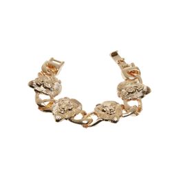 Bettelarmband Urban Classics "Urban Classics Unisex Lion Bracelet" Gr. S, gold, Armb&auml;nder, Damen, S/M, Zink, Bettelarmband