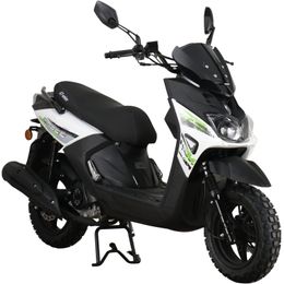 Motorroller Gt Union "Cross 2.0 125", gr&uuml;n (wei&szlig;, gr&uuml;n, schwarz), Motorroller, 85 km/h, Luftgek&uuml;hlter Motor, B:75cm H:115cm L:204cm