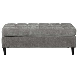 Hocker DOREL HOME "LINDHUS, Breite 120 cm", grau, B:120cm H:44cm T:60cm, 100% Polyester, Hocker, Hocker, Knopfsteppung, individuell zu kombinieren, Cord und Chenille-Bezug