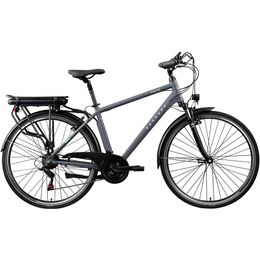 Z&uuml;ndapp E-Bike Z&Uuml;NDAPP "Z802 Herren" Gr. 48, grau (grau, gr&uuml;n), Elektrofahrr&auml;der, 48cm, 28 Zoll (71,12cm), Pedelec, Elektrofahrrad f&uuml;r Herren