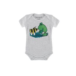 logoshirt Body 'Janosch - Tigerente & Kastenfrosch' Jungen Gr&ouml;&szlig;e 74 blau / dunkelgelb / grau / gr&uuml;n