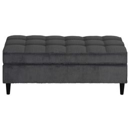 Hocker DOREL HOME "LINDHUS, Breite 120 cm", anthrazit, B:120cm H:44cm T:60cm, 93% Polyester, 7% Nylon, Hocker, Hocker, Knopfsteppung, individuell zu kombinieren, Cord und Chenille-Bezug