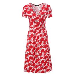 Aniston Selected Kleid Damen Gr&ouml;&szlig;e 44 rot / wei&szlig; Sommerkleid