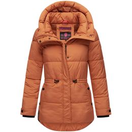 Winterjacke Marikoo "Akumaa", Damen, Gr. S (36), bunt (rusty cinnamon), 100% Polyester, Jacken Winterjacke, mit tailliertem Schnitt