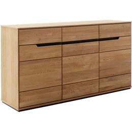 Sideboard MCA LIVING "Araya Sideboard", braun (holzfarben), B:152,5cm H:82cm T:40,5cm, Holzwerkstoff, Massivholz, Sideboards, Sideboard, Schubk&auml;sten/ T&uuml;ren ged&auml;mpft
