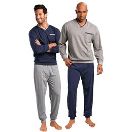 Le Jogger Pyjama Herren Gr&ouml;&szlig;e S marine / grau