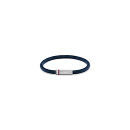 Armband Tommy Hilfiger "PRINTED CORD", blau, edelstahlfarben, wei&szlig;, rot, Armb&auml;nder, Damen, 19cm, Edelstahl Nylon, Edelstahl, Nylon, Armband, Emaille