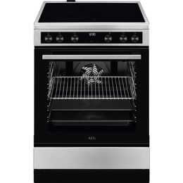 AEG Elektro-Standherd "CCB644OCBM", Energieeffizienz: A (A+++-D), grau (edelstahl), Herdsets, Keramik-Kochfeld mit vier Kochzonen, mit Restw&auml;rmeanzeige