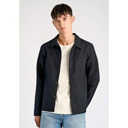 Hemdjacke Junk De Luxe "Hemdjacke Modern Fit", Herren, Gr. L, schwarz, Obermaterial: 55% Baumwolle, 45% Leinen, unifarben, Jacken