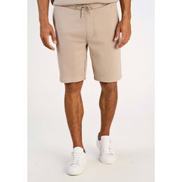 Shorts LINDBERGH "Freizeitshorts Relaxed Fit", Herren, Gr. L, stone, Obermaterial: 60% Baumwolle, 40% Polyester, meliert, relaxed fit, Hosen Shorts