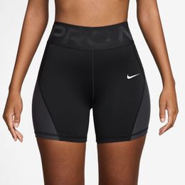 Trainingstights Nike "W NP DF SCULPT HR 5IN SHORT G", Damen, Gr. M, N-Gr, schwarz, anthra, Obermaterial: 75% Polyester, 25% Elasthan, Hosen, sportlicher Stil