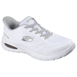 Slip-On Sneaker Skechers "SKECH-AIR SUMMITS", Herren, Gr. 47,5, wei&szlig;, Lederimitat, Textil, Schuhe, Slipper, Freizeitschuh, Halbschuh in veganer Verarbeitung