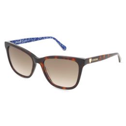 Love Moschino Moschino MOL078/S | Damen-Sonnenbrille | Fassung: Vollrand, Eckig, Acetat, Havanna Gemustert | Glasfarbe: Braun