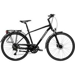 Trekkingrad KROSS "Trekkingrad Trans 7.0 schwarz 20 G&auml;nge" Gr. 48, schwarz (schwarz, schwarz), Fahrr&auml;der, Herren, 48cm, 28 Zoll (71,12cm) hinten: 28 Zoll (71,12cm)