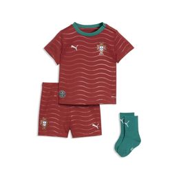 Trainingsanzug Puma "Portugal 2026 Heimtrikot-Minikit Kinder", Jungen, Gr. 80, club rot gr&uuml;n lagoon, Obermaterial: 100% Polyester. Rippe: 100% Polyester. Einsatz: 100% Polyester, Sportanz&uuml;ge Trainingsanzug