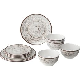 Brunner Midday Kassandra Melamin Geschirrset rutschhemmend BPA-frei unzerbrechlich 12-teilig - Kunststoff und Melamin Geschirr-Sets