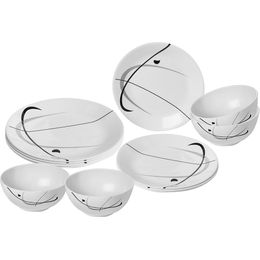Brunner Midday Serenade Melamin Geschirrset rutschhemmend BPA-frei unzerbrechlich 12-teilig - Kunststoff und Melamin Geschirr-Sets