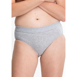 Midislip Speidel "Bio Cotton plus", Damen, Gr. 50, grau (kiesel, m&eacute;l&eacute;), Single Jersey, Obermaterial: 92% Baumwolle, 8% Elasthan, unifarben, k&ouml;rpernah, Unterhosen Slip, basic, bequem, weich, elastisch, Baumwollmix