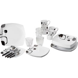 Brunner All Inclusive Melamin Enigma Geschirrset Antirutsch, BPA-frei und bruchunempfindlich 36-teilig - Kunststoff und Melamin Geschirr-Sets