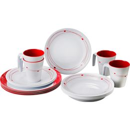Brunner Melamin Cosmic Geschirrset Antirutsch, BPA-frei und bruchunempfindlich 16-teilig - Kunststoff und Melamin Geschirr-Sets