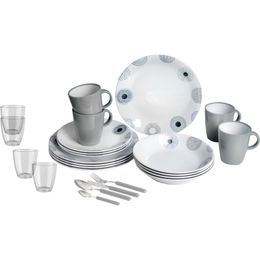 Brunner All Inclusive Melamin Deep sea Geschirrset Antirutsch, BPA-frei und bruchunempfindlich 36-teilig - Kunststoff und Melamin Geschirr-Sets