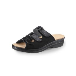 Pantolette CLASSIC, Damen, Gr. 38, schwarz, Veloursleder, Schuhe Pantolette