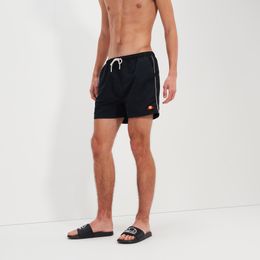 Badehose Ellesse "DEM SLACKERS SWIM SHORT", Herren, Gr. L, N-Gr, schwarz-wei&szlig; (schwarz, off wh), Microfaser, Polyester, unifarben mit Farbeinsatz, Badehosen Badehose, sportliche Schnittform, pflegeleichtes Material, f&uuml;r Erwachsene