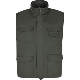 Steppweste Brandit "Brandit Safari Vest", Herren, Gr. L, olive, 100% Polyester, Westen Steppweste