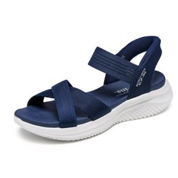 Sandale Skechers "ULTRA FLEX 3.0-NEVER BETTER", Damen, Gr. 35, navy, Textil, Schuhe Sandale, Freizeitschuh, Sandale mit Slip-In Funktion