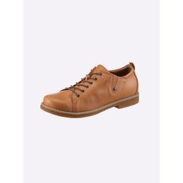 Schn&uuml;rschuh Andrea Conti, Herren, Gr. 39, braun (cognac), Glattleder, Leder, Rindsleder, Schuhe Schn&uuml;rschuh