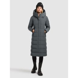 Steppmantel Khujo "SENSY", Damen, Gr. S, foam gr&uuml;n, 100% Polyester, unifarben, regular fit wadenlang, eingesetzt elastischer Bund, M&auml;ntel Steppmantel