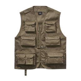 Steppweste Brandit "Brandit Herren Hunting Vest", Herren, Gr. 7XL, olive, 80% Polyester, 20% Baumwolle, Westen Steppweste