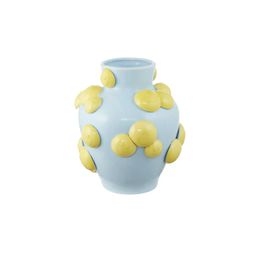 HOME STORY Vase Smiley blau Dolomite Ma&szlig;e (cm): H: 25,7 &Oslash;: 22.5 &raquo; M&ouml;bel Kraft