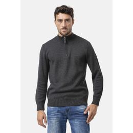 Cipo & Baxx Strickpullover CIPO & BAXX "CP290", Herren, Gr. XL, anthrazit, 50% Baumwolle, 50% Polyester, unifarben, regular fit, ohne Ausschnitt, Rippstrickb&uuml;ndchen, Pullover Strickpullover, aus reiner Baumwolle