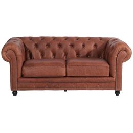 Max Winzer Chesterfieldsofa Einzelsofa braun Ma&szlig;e (cm): B: 196 H: 77 Sofas > Sofas nach Material > Ledersofas &raquo; Sofa DE