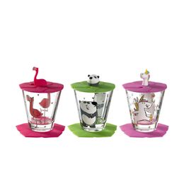 Leonardo Kinder Trink - Set 9-tlg. Flamingo /Einhorn / Panda Bambini Glas Ma&szlig;e (cm): B: 8,5 H: 10 &raquo; M&ouml;bel Kraft