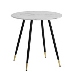 Wohnling Esszimmertisch Marmor-Optik WL6.976 wei&szlig;