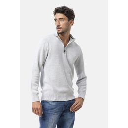 Cipo & Baxx Strickpullover CIPO & BAXX "CP290", Herren, Gr. L, lightgrau, 50% Baumwolle, 50% Polyester, unifarben, regular fit, ohne Ausschnitt, Rippstrickb&uuml;ndchen, Pullover Strickpullover, aus reiner Baumwolle